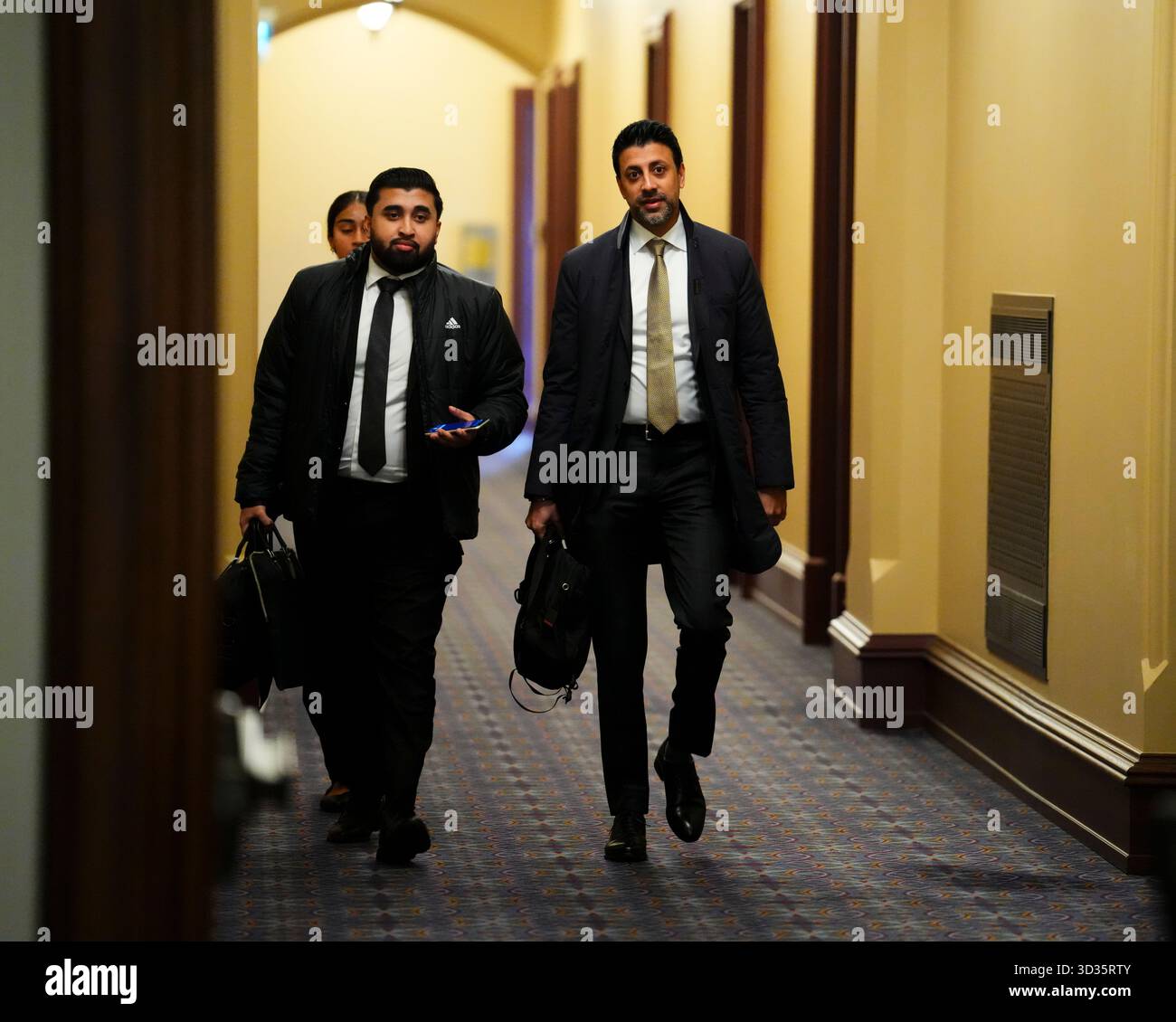 Minister of International Trade Maninder Sidhu arrives to a cabinet ...