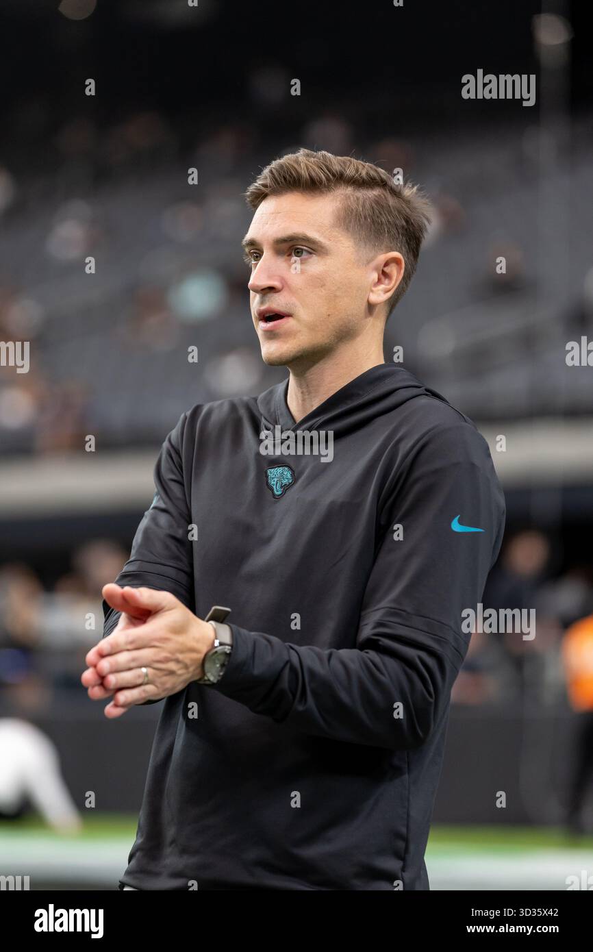 Jacksonville Jaguars general manager James Gladstone watches players ...