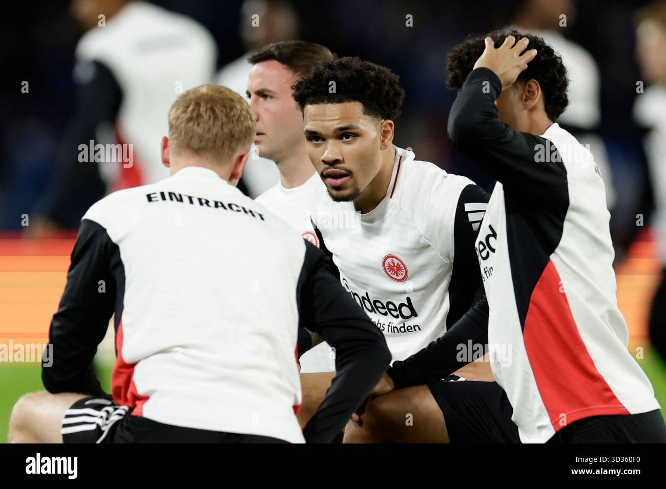 Eintracht Frankfurt's German defender Nnamdi Collins before match UEFA ...