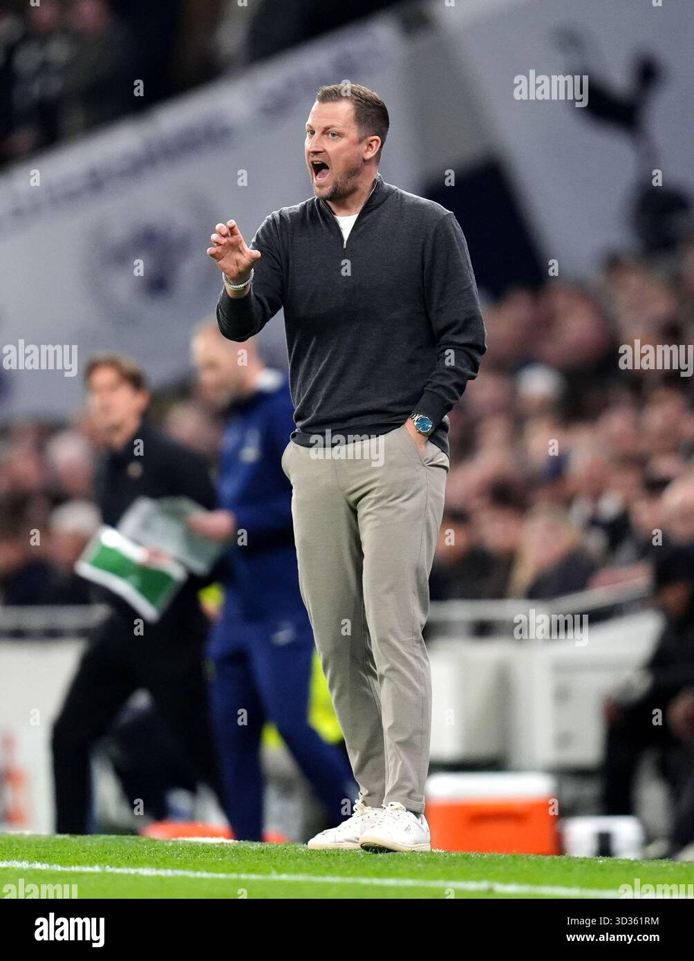 FC Copenhagen manager Jacob Neestrup on the touchline during the UEFA ...