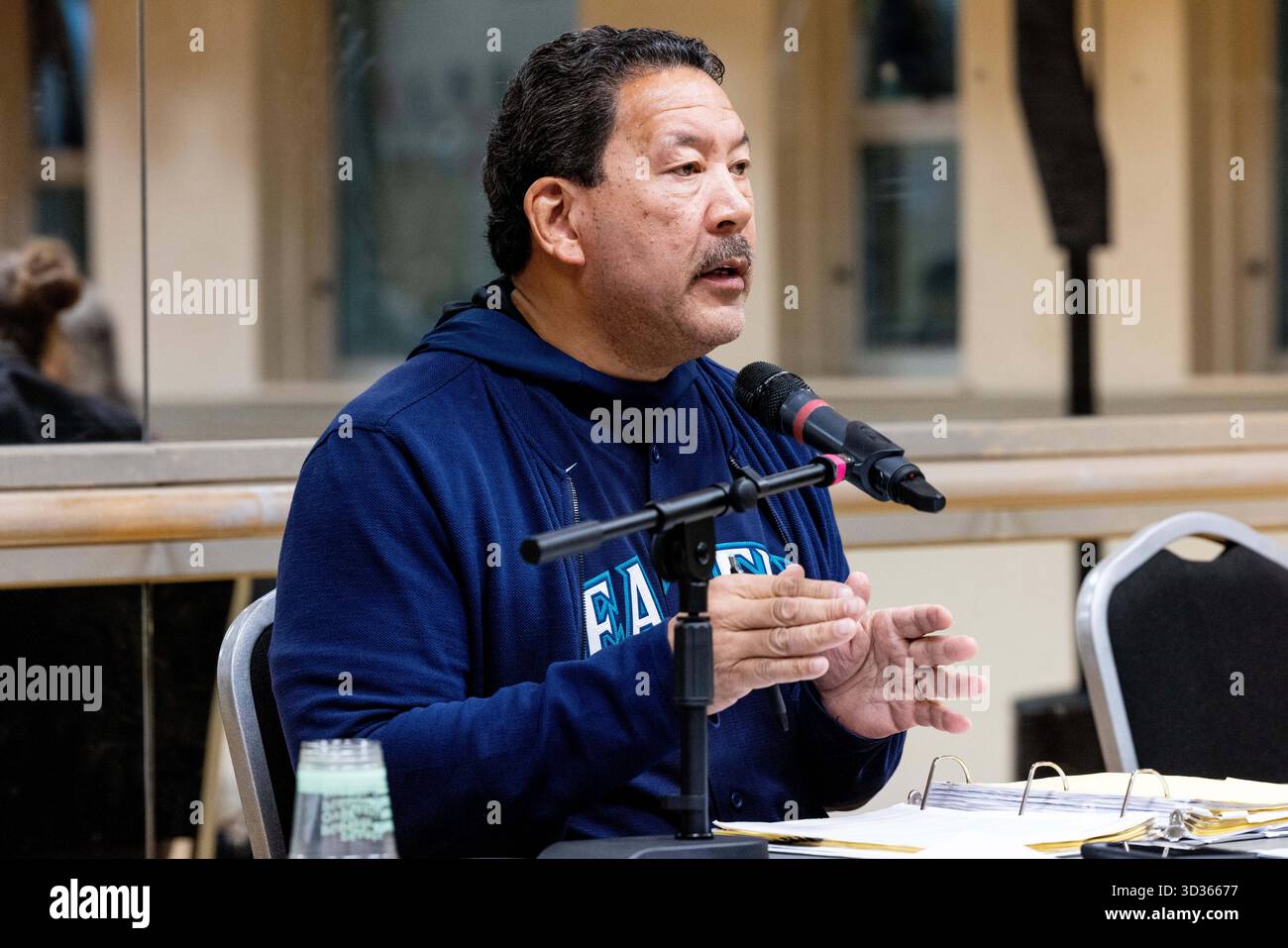 Seattle mayor Bruce Harrell speaks during a climate forum Thursday, Oct ...