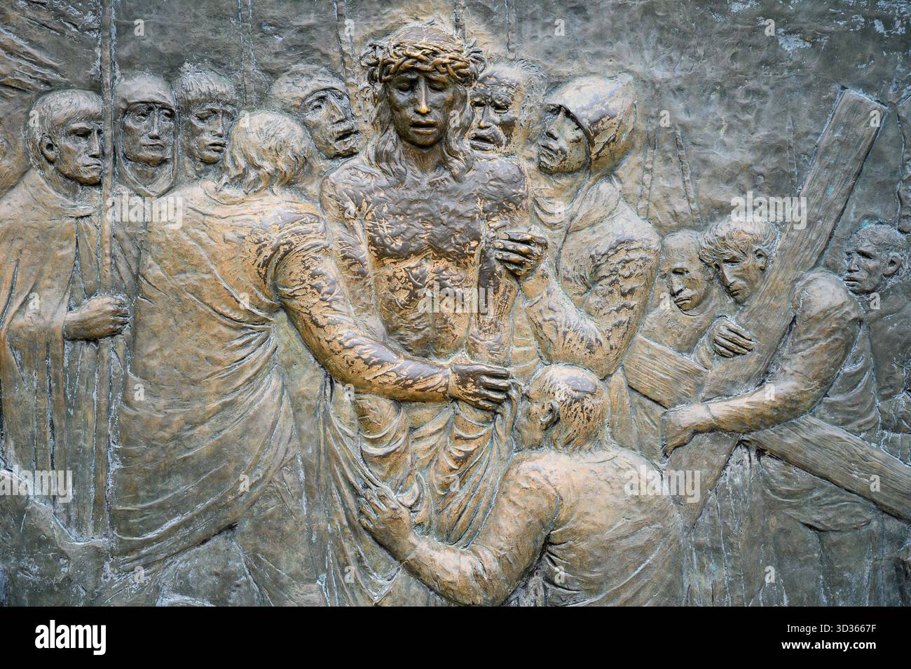 Station X: Jesus is stripped of his garments (Division of robes). The ...