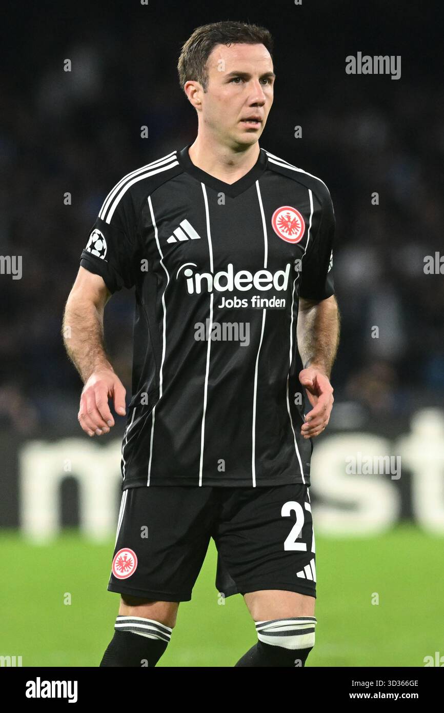 Napoli, Italy, 4 November,2025 Mario Gotze of Eintracht Frankfurt look ...