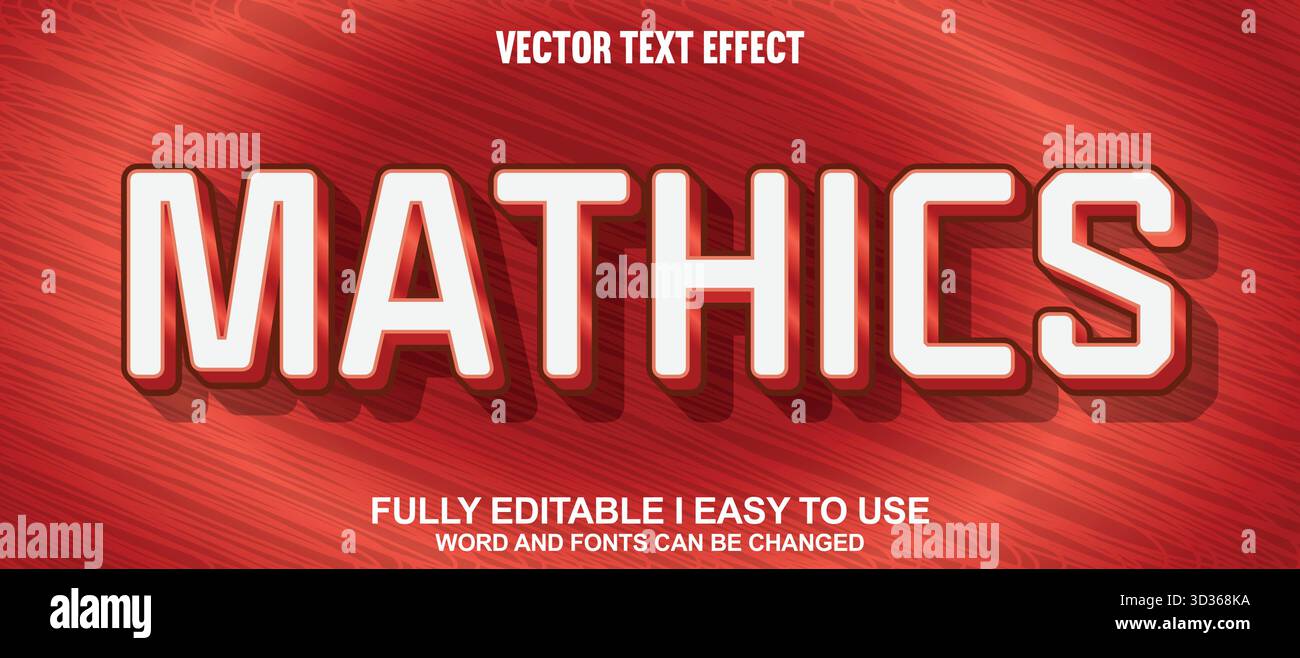Editable Vector Text Effect Stock Vector Image & Art - Alamy