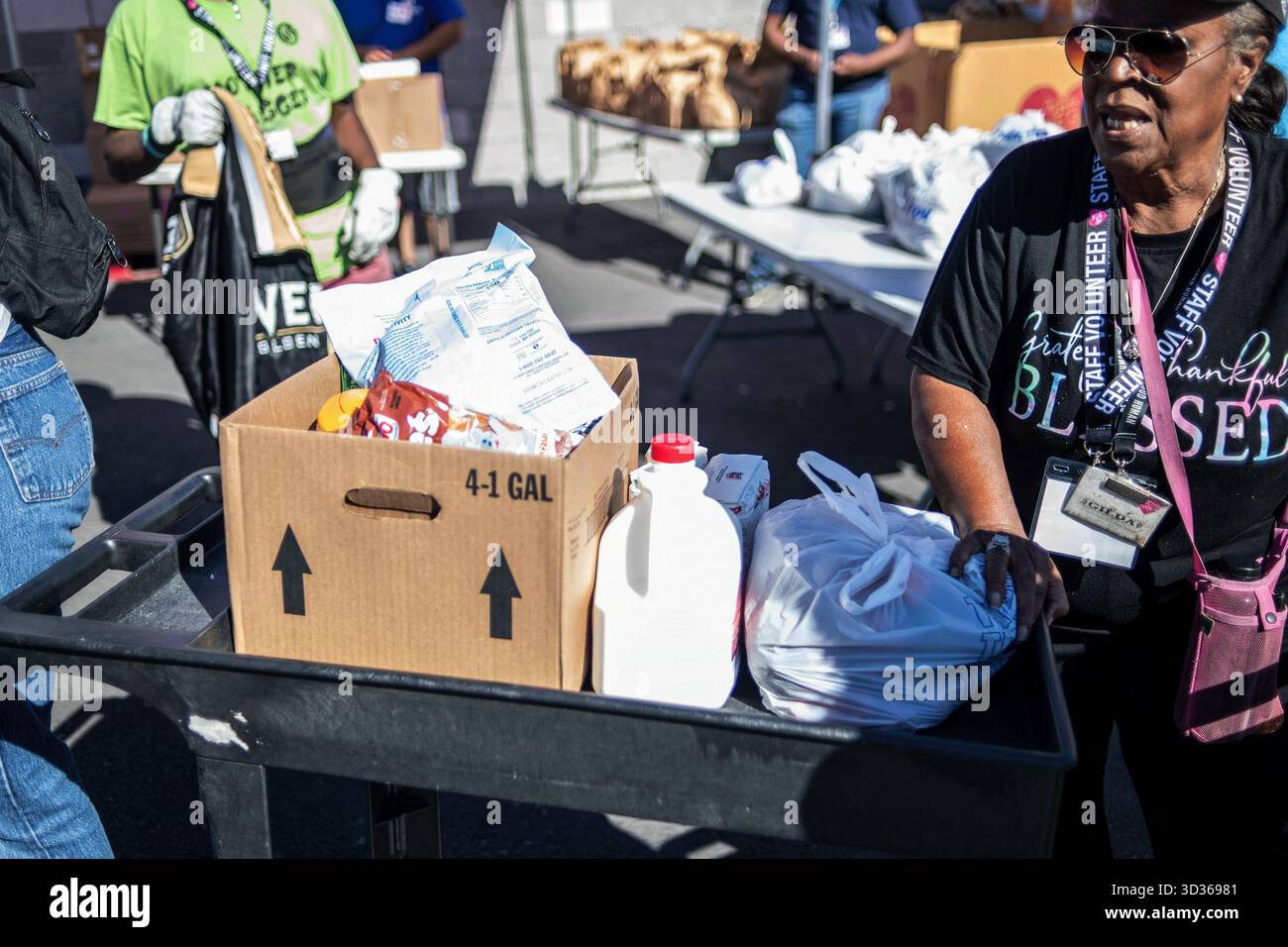 LAS VEGAS, Nevada - Food distributions as snap benefits end at Just One ...