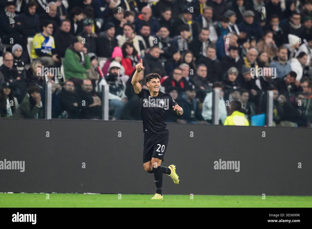 Maximiliano Araujo of Sporting CP celebrates after scoring the opening ...