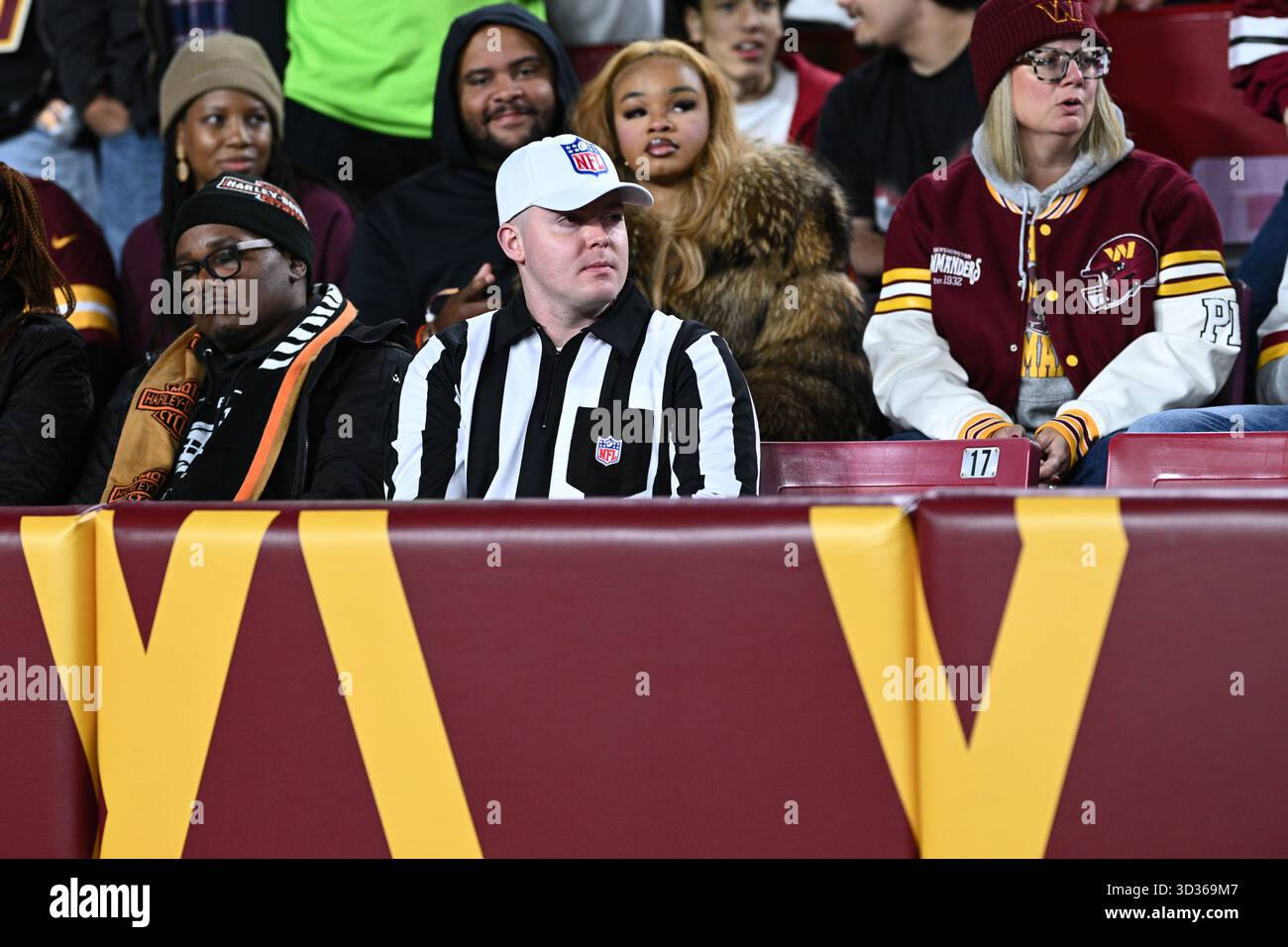 Spectators watch during an NFL football game between the Washington ...