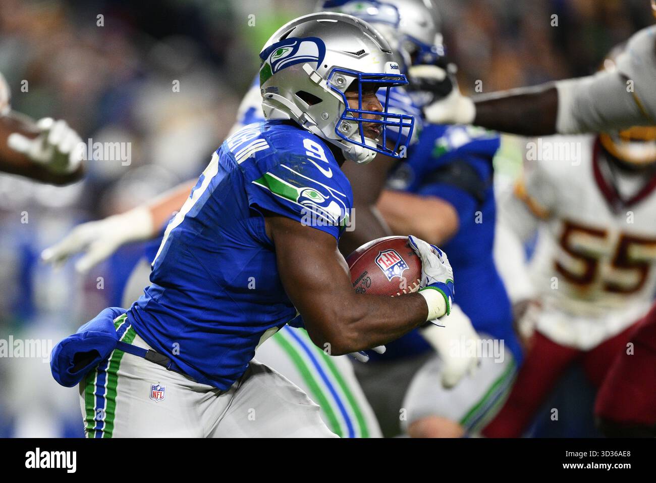 Seattle Seahawks running back Kenneth Walker (9) in action during the ...