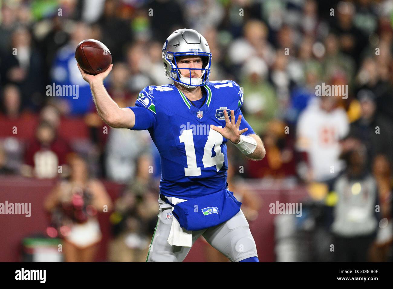 Seattle Seahawks quarterback Sam Darnold (14) in action during the ...