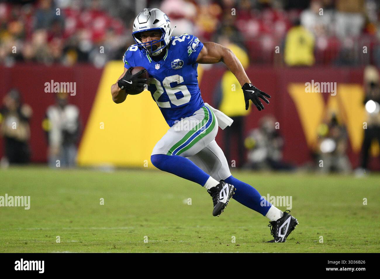 Seattle Seahawks running back Zach Charbonnet (26) in action during the ...