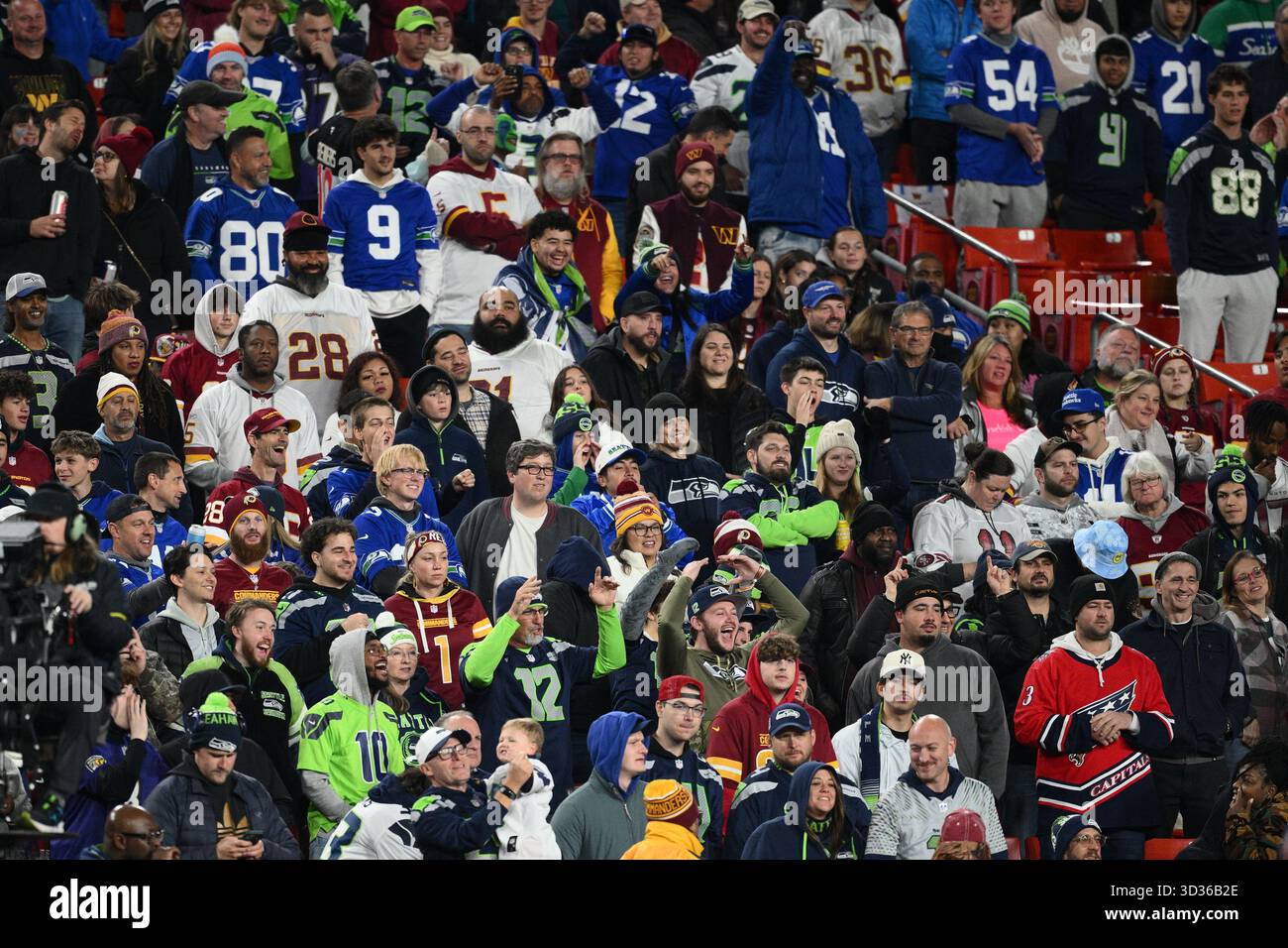 Spectators watch during the second half of an NFL football game between ...