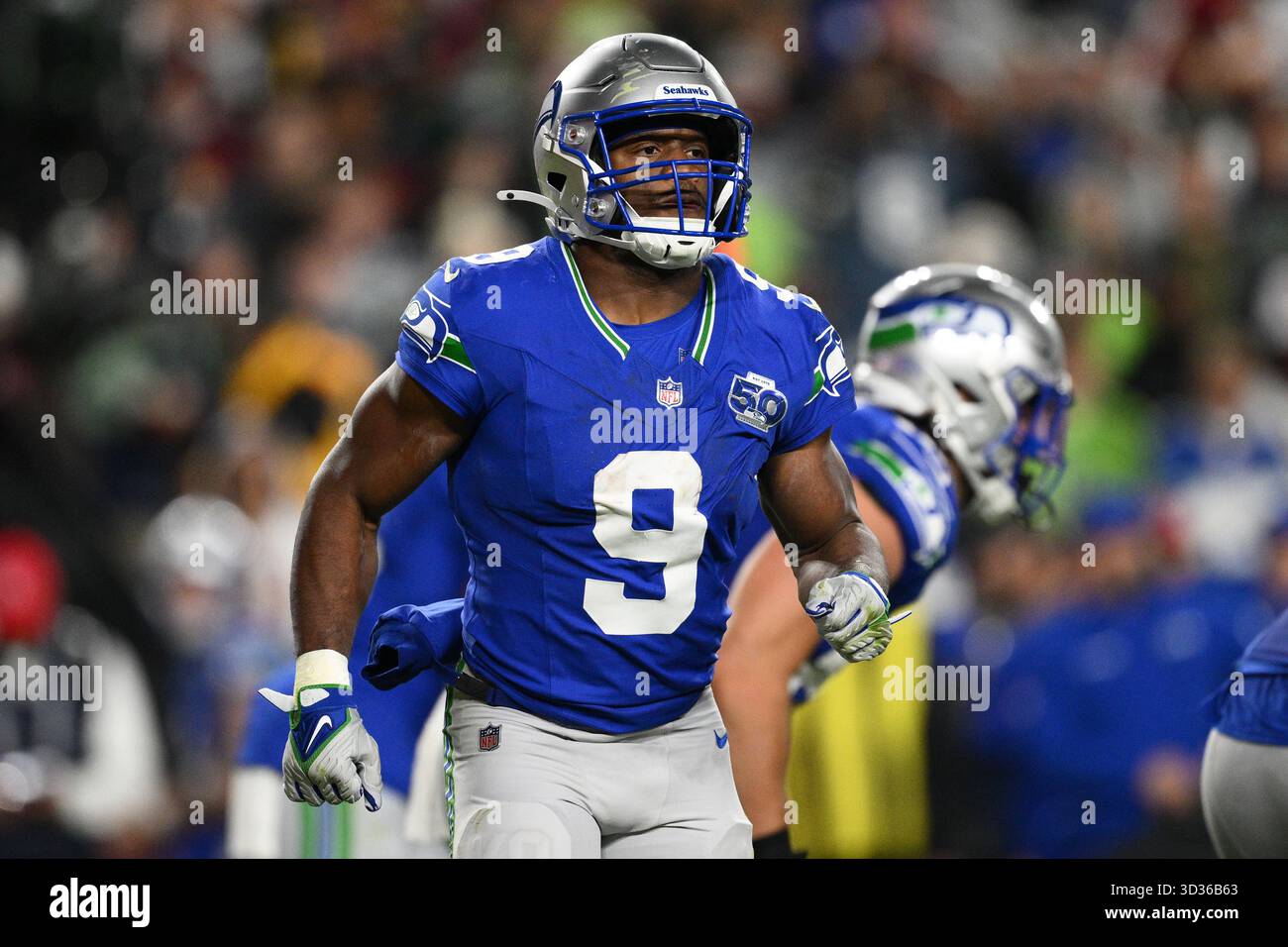 Seattle Seahawks running back Kenneth Walker (9) in action during the ...