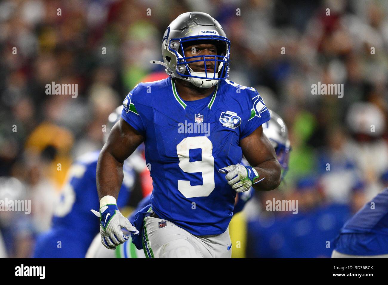 Seattle Seahawks running back Kenneth Walker (9) in action during the ...