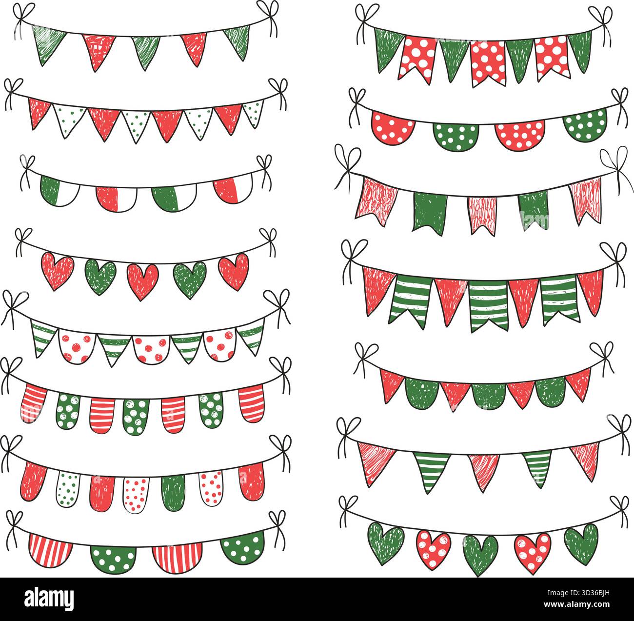 Party garland red green Stock Vector Images - Alamy