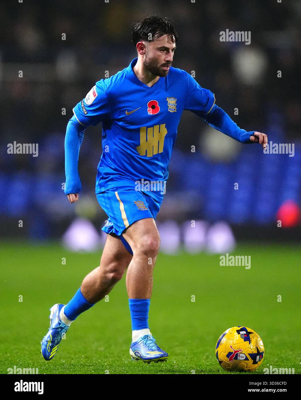 Birmingham City's Patrick Roberts (left) in action during the Sky Bet ...