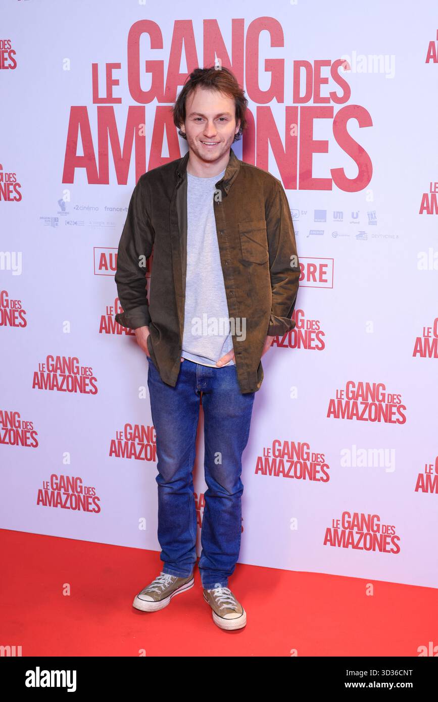 Maxence Perrin attending the Le Gang Des Amazones Premiere at Cinema ...