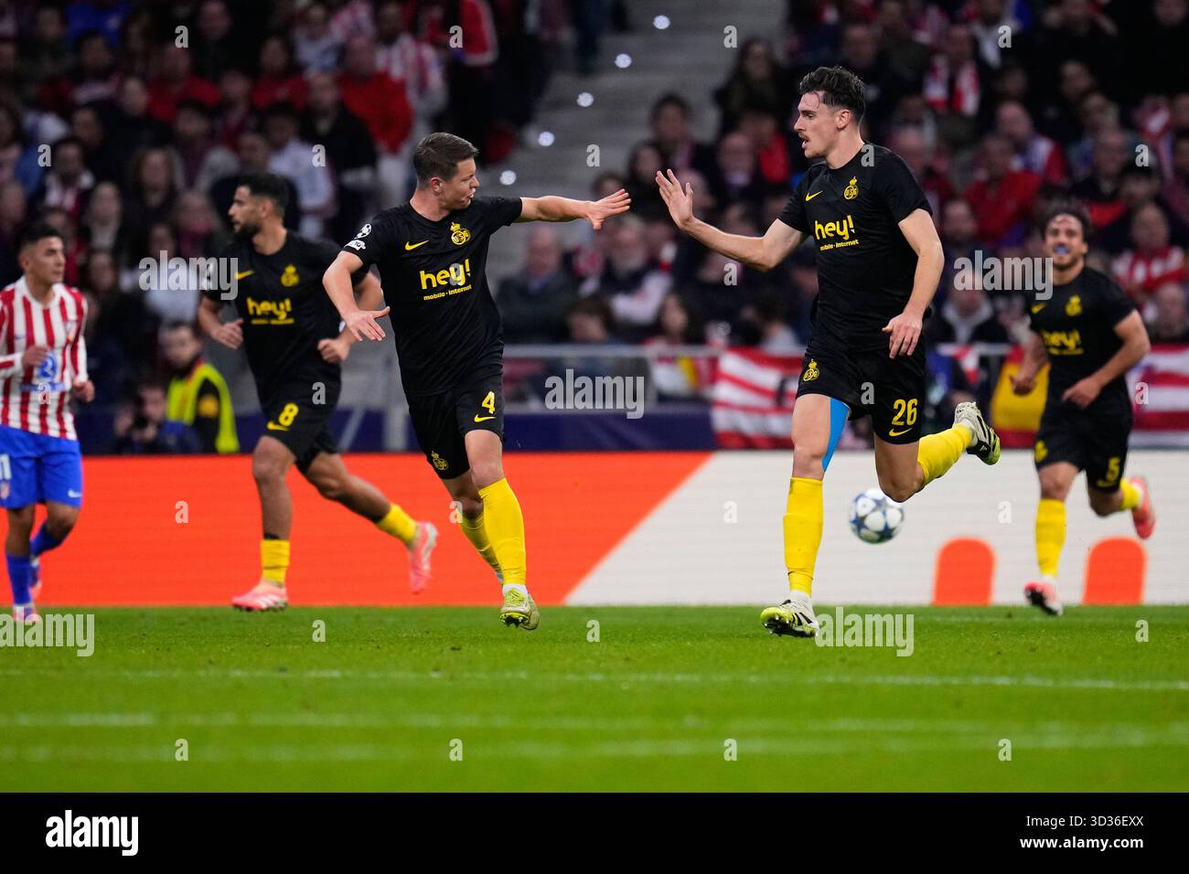 Union SG's Ross Sykes celebrates scoring his side's first goal during a ...