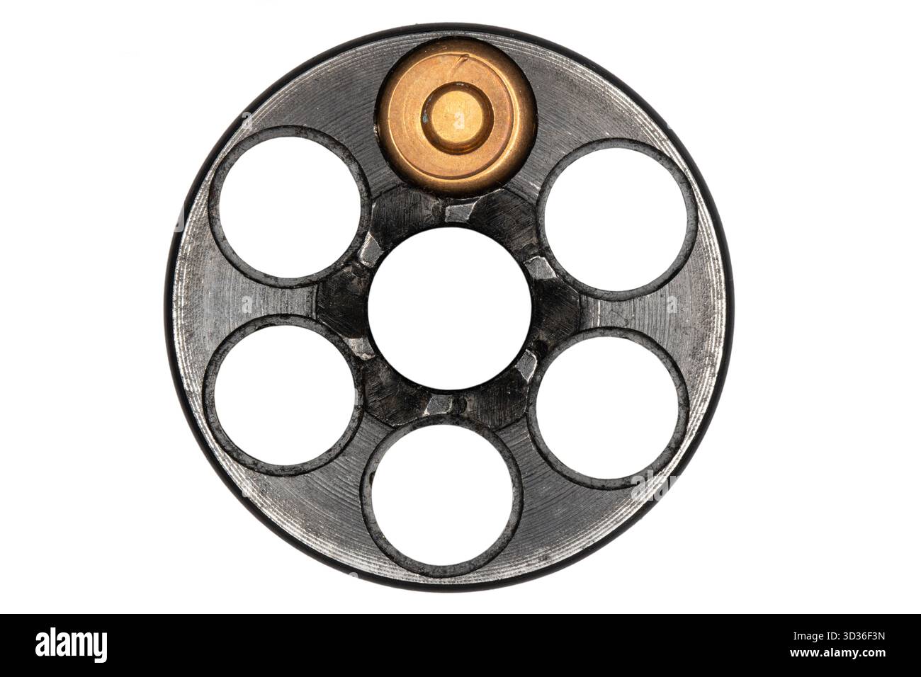revolver cylinder with cartridge isolated on white background Stock ...