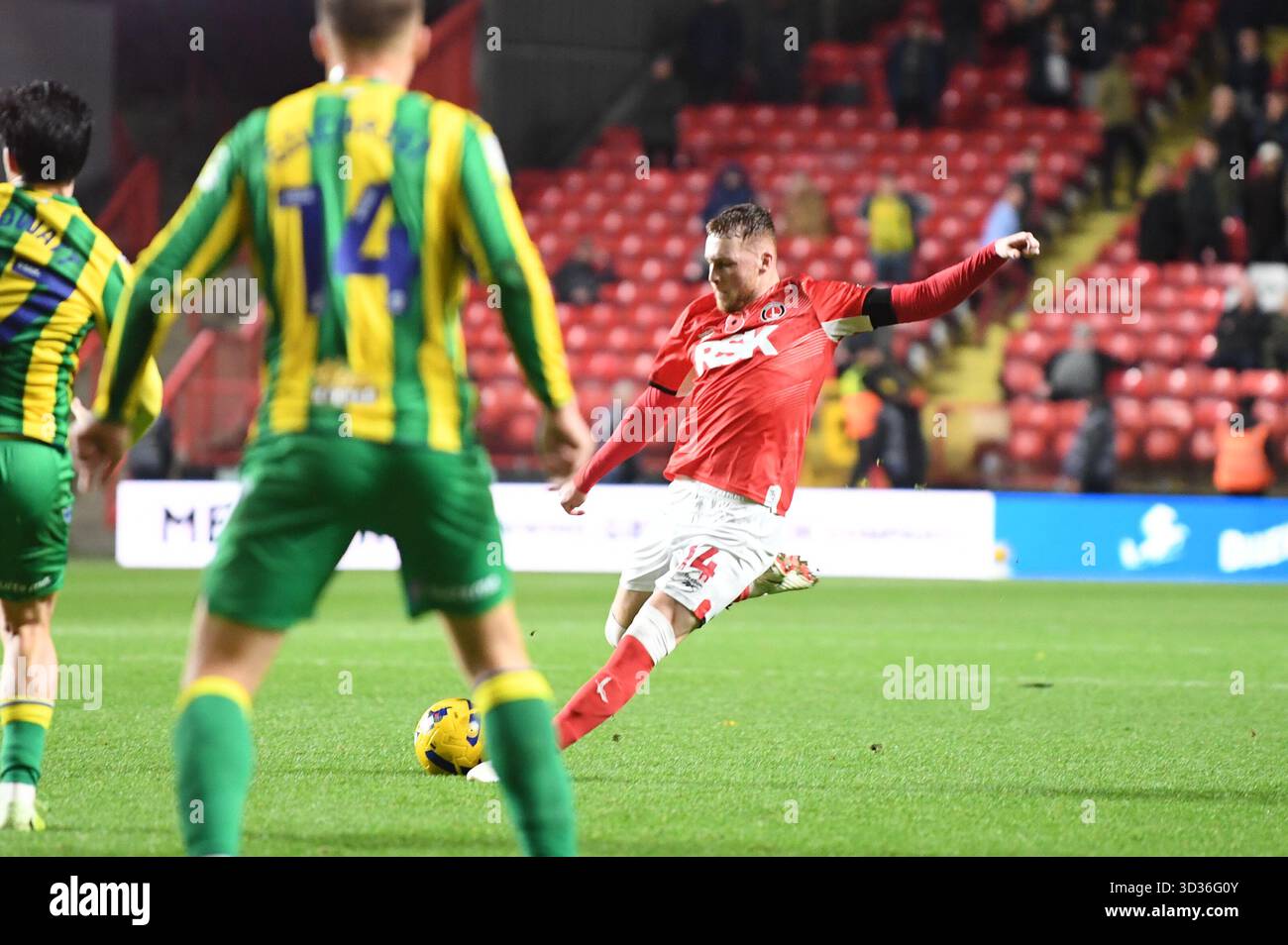 London, England. 4th Nov 2025. Sonny Carey scores during the Sky Bet ...