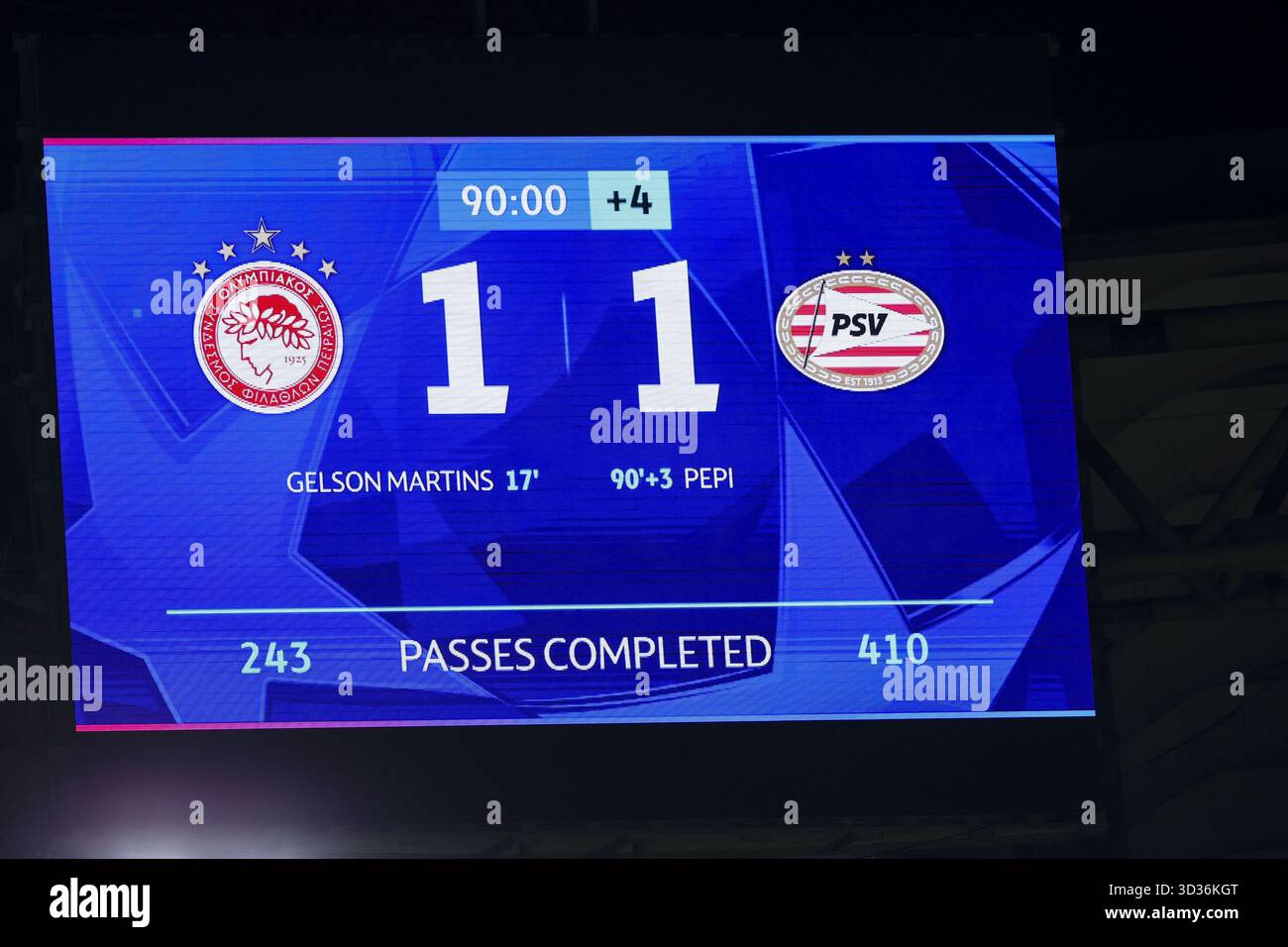 PIRAEUS , 04-11-2025 , Stadio Georgios Karaiskakis , season 2025 / 2026 ...