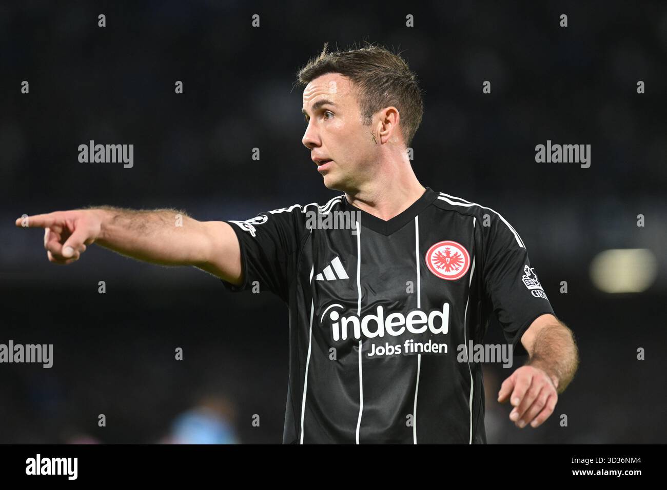 Mario Gotze of Eintracht Frankfurt gestures during the Uefa Champions ...