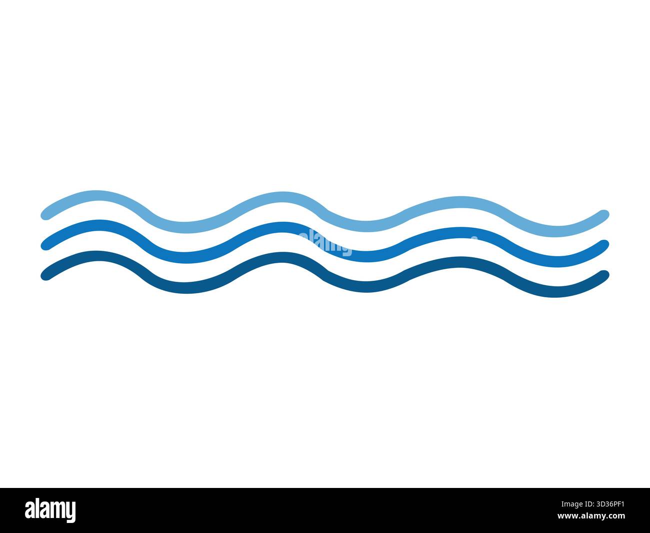 Elegant ocean waves icon featuring clean flat vector design. Perfect ...