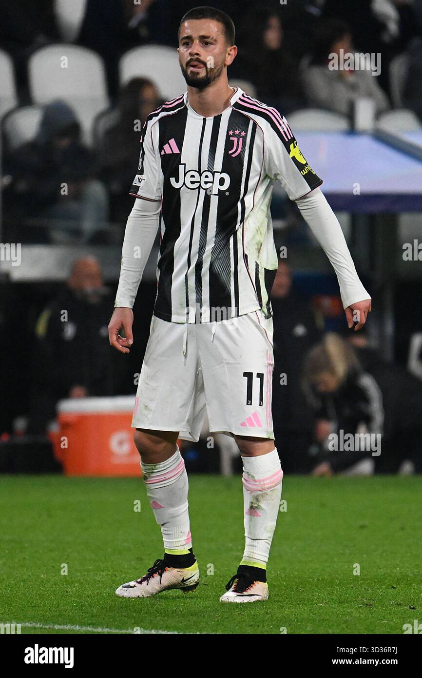 Edon Zhegrova (Fc Juventus) in action during Juventus FC vs Sporting CP ...