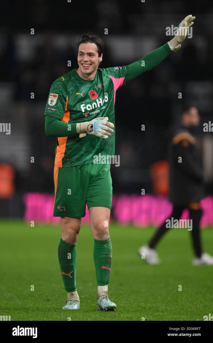 Derby County goalkeeper Jacob Widell Zetterstrom after the Sky Bet ...