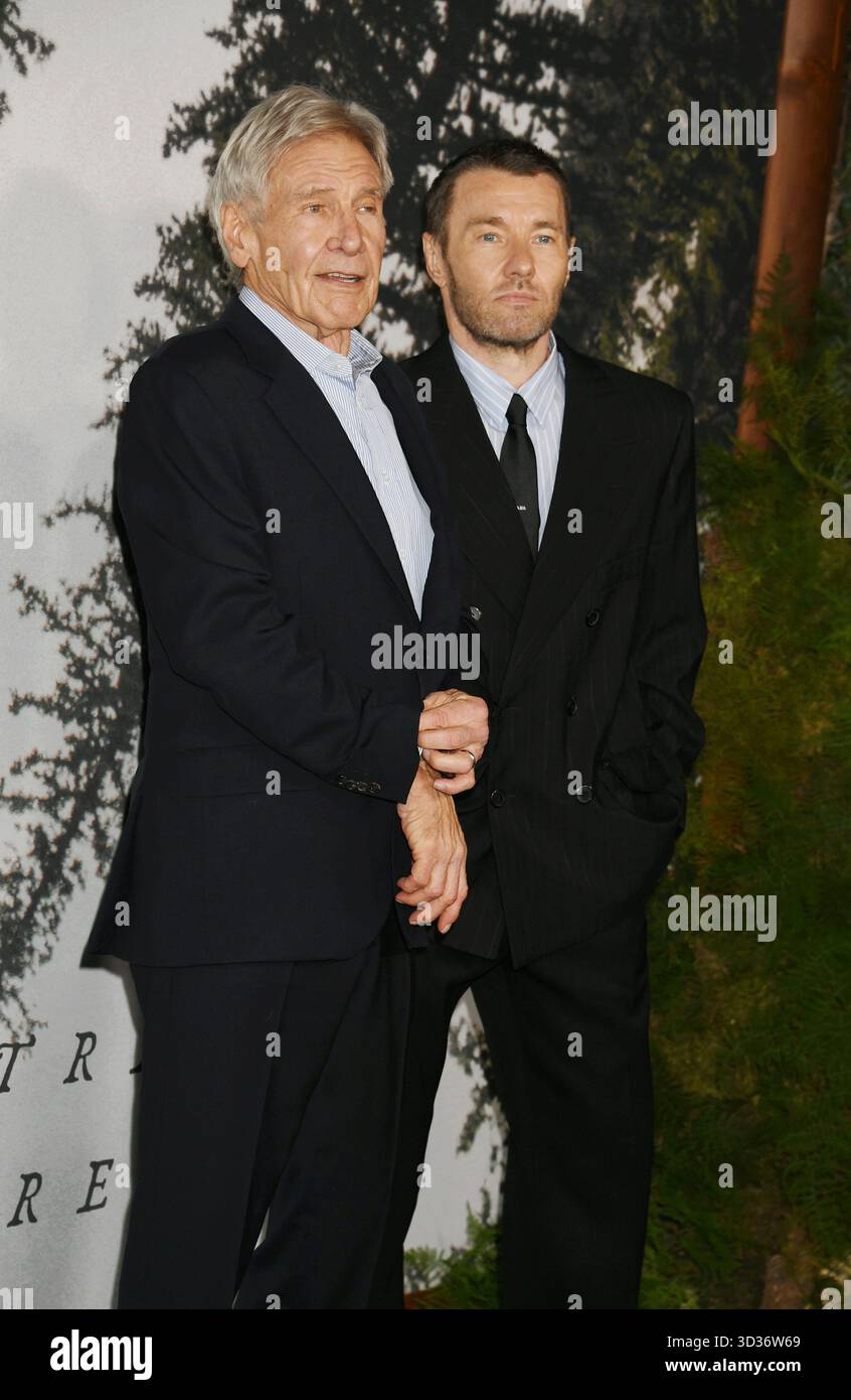 LOS ANGELES, CALIFORNIA - NOVEMBER 03: (L-R) Harrison Ford and Joel ...