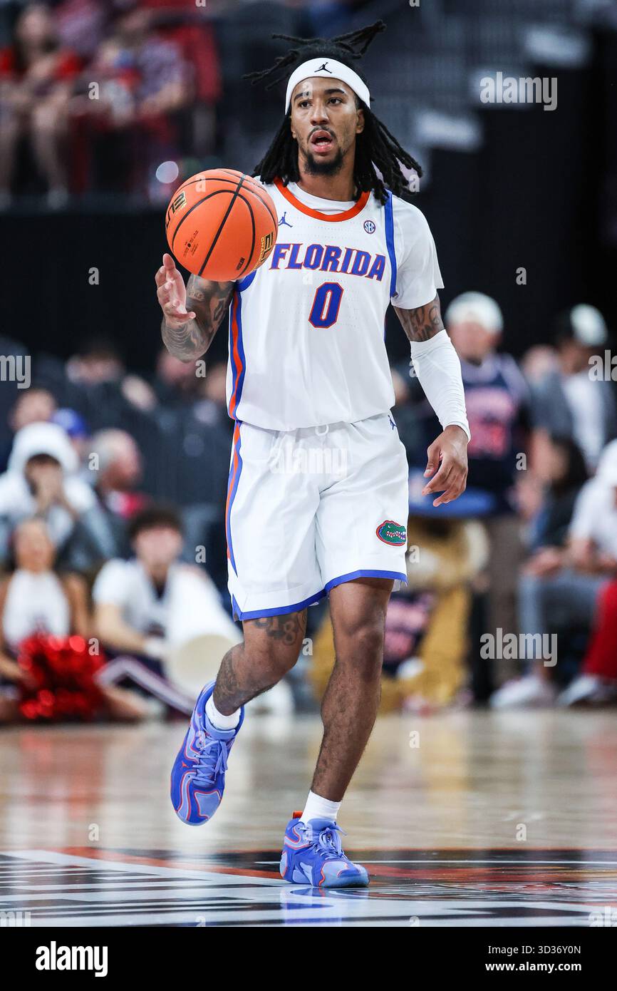 November 3, 2025: Florida Gators guard Boogie Fland (0) dribbles the ...