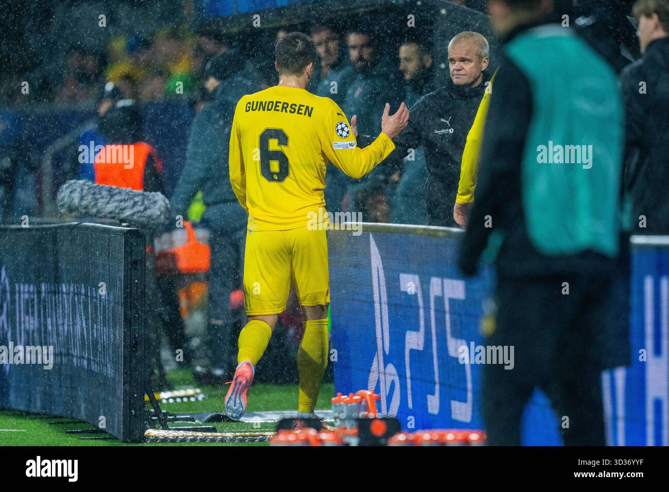 Bodø 20251104. Bodø/Glimt's Jostein Gundersen leaves the field after ...