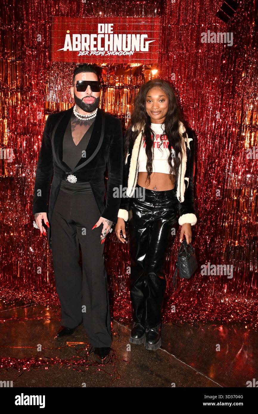 Harald Gloeoeckler and Samira Diasso attend the "Die Abrechnung - Der ...