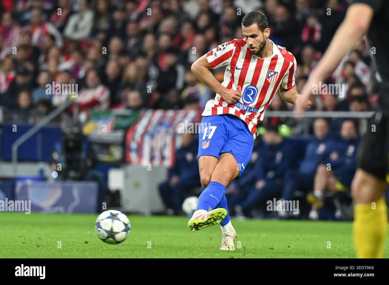 David Hancko of Atletico de Madrid during the UEFA Champions League ...