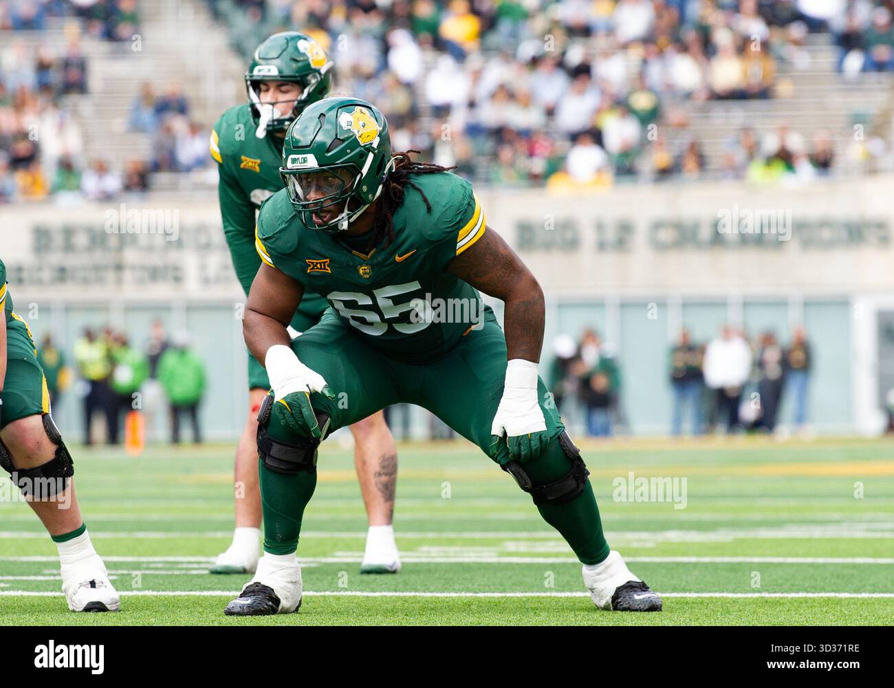 November 01, 2025 Baylor Bears offensive lineman Sean Thompkins (65) during the 2nd half of the ...