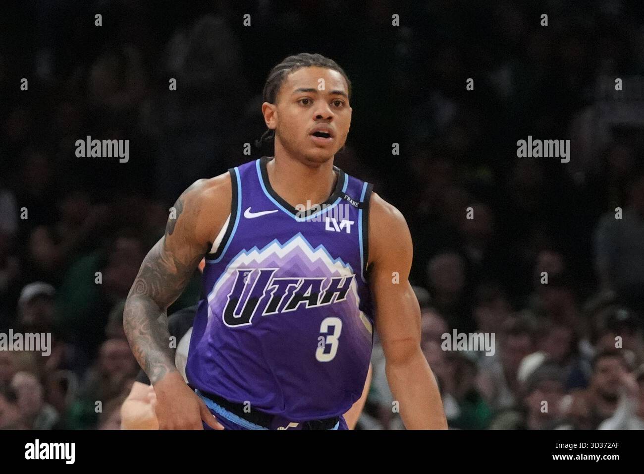 Utah Jazz guard Keyonte George (3) during an NBA basketball game ...