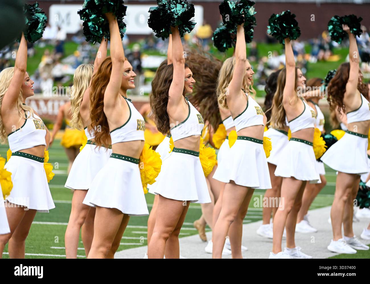 November 01, 2025 Baylor Bears cheerleaders before the NCAA Football ...