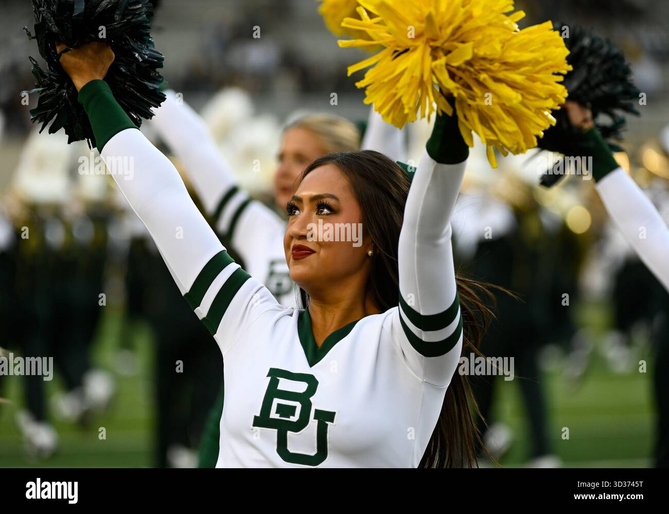 November 01, 2025 Baylor Bears cheerleaders before the NCAA Football ...