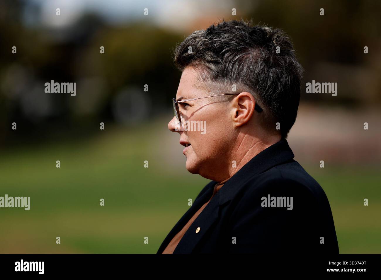 Bec Goddard speaks during the 2025 AFLW Finals Series launch at ...