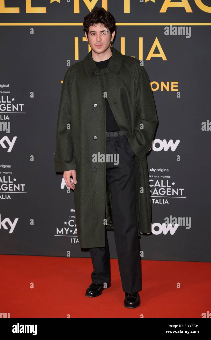 Nicolas Maupas attends the red carpet of Sky tv program Call my agent ...