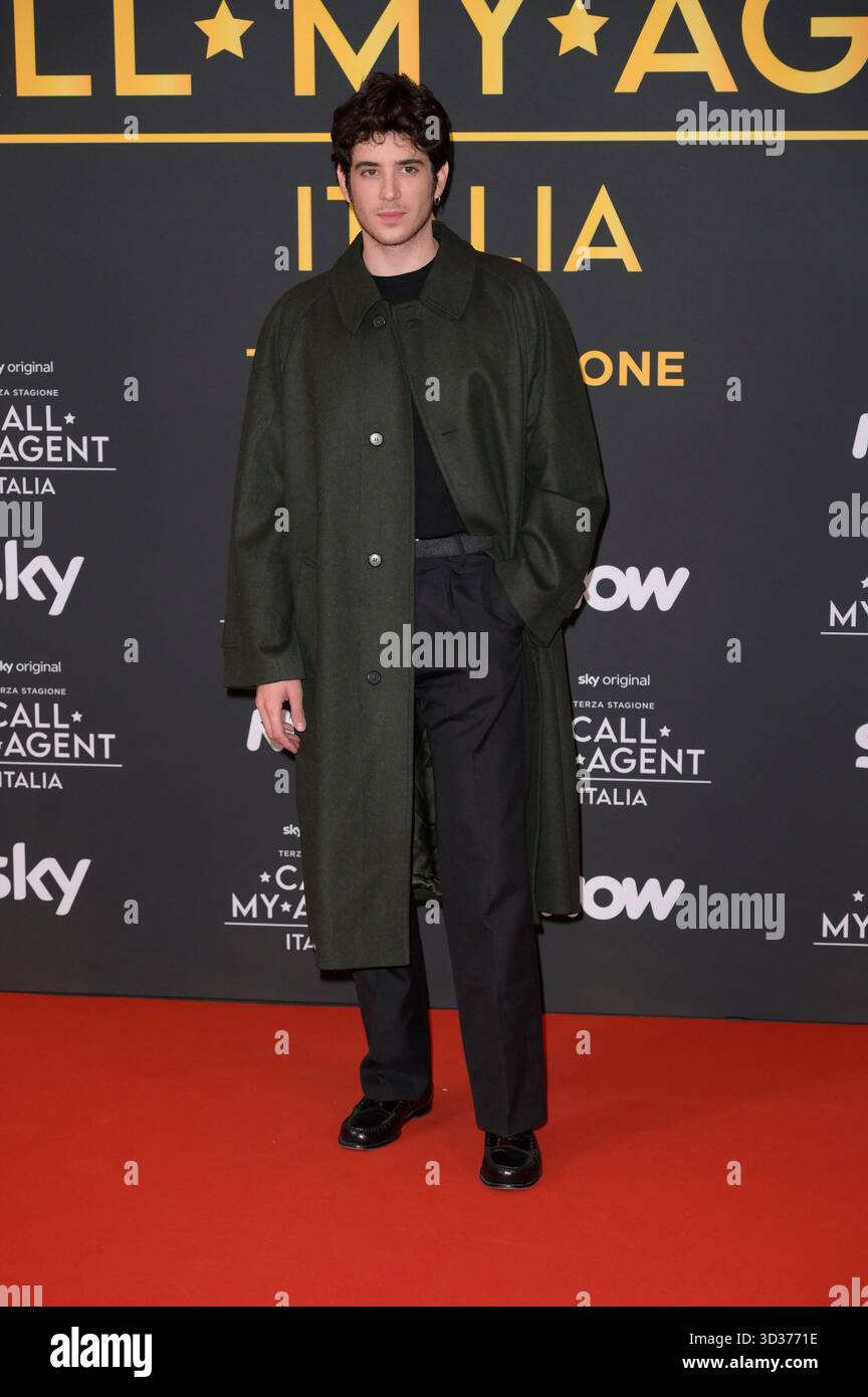 Nicolas Maupas attends the red carpet of Sky tv program Call my agent ...