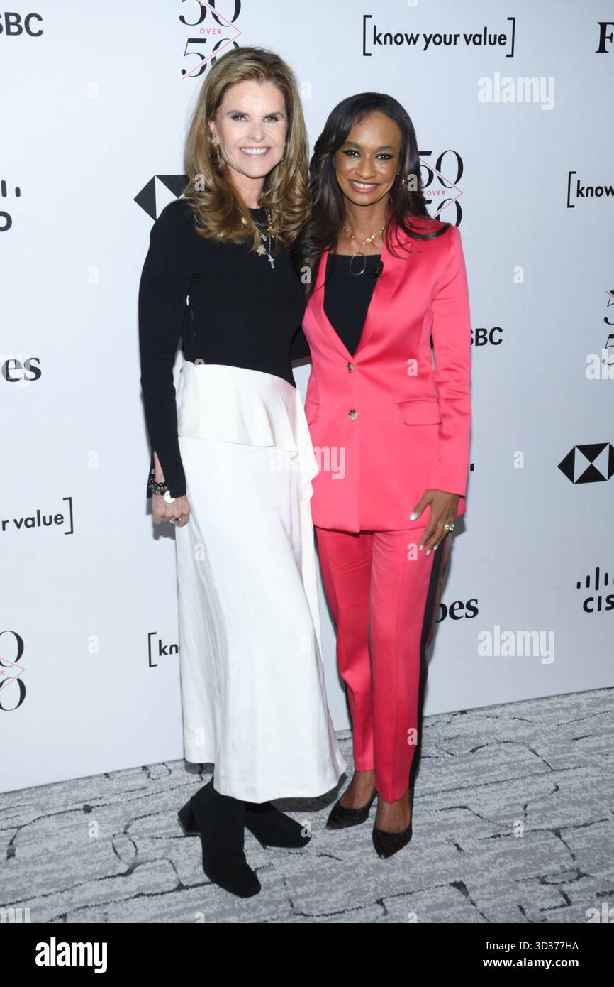 Maria Shriver and Recquel Oden attend the 2025 Forbes 50 Over 50 ...