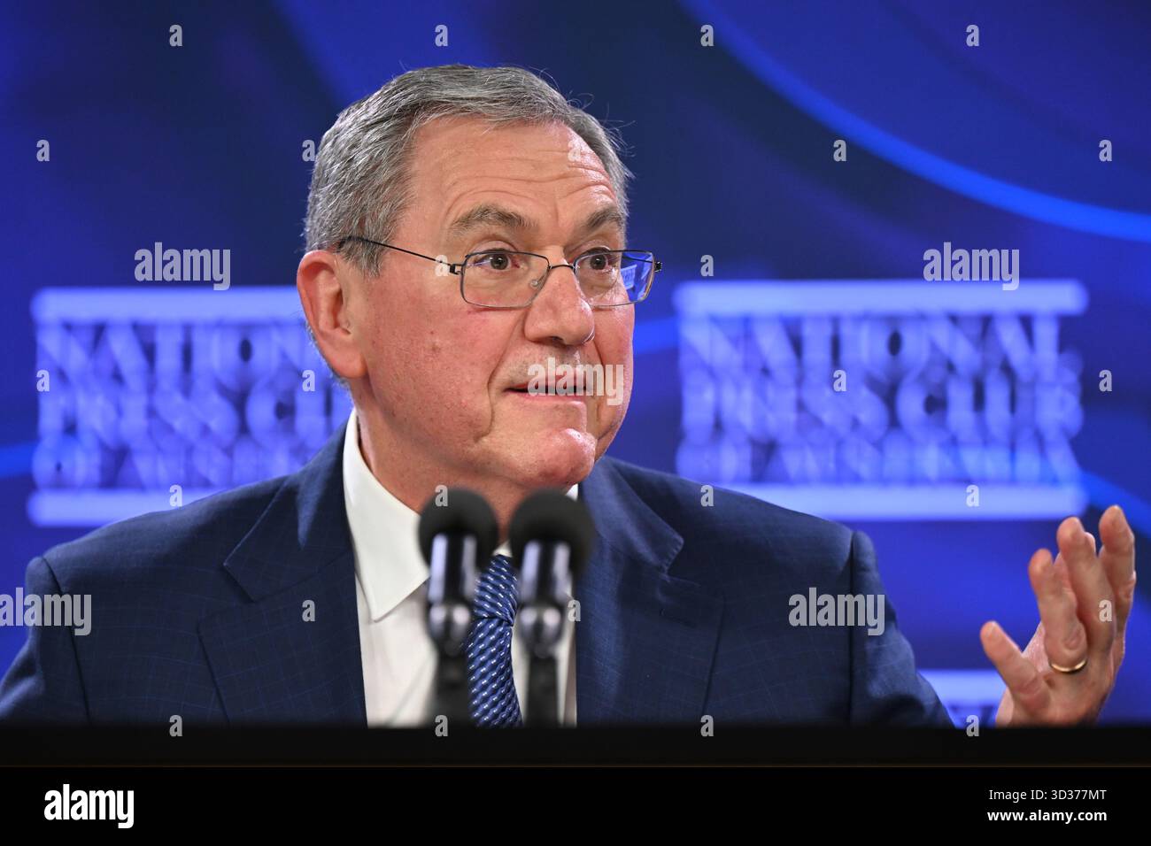 ASIC Chair Joe Longo addresses the National Press Club in Canberra ...