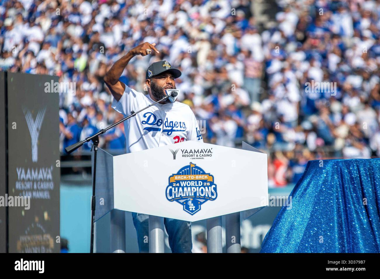 Actor Anthony Anderson at the Los Angeles Dodgers World Series ...