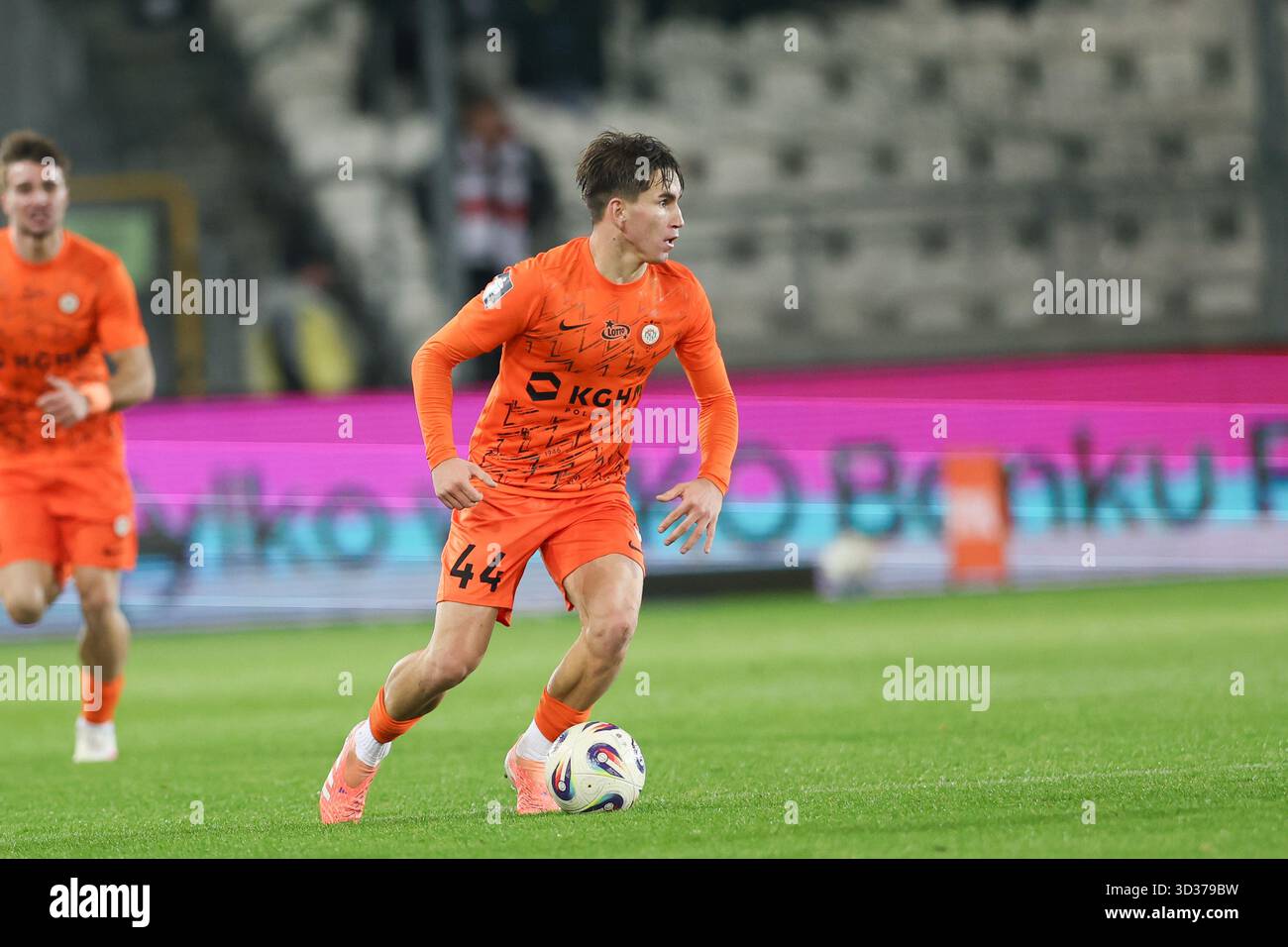 Marcel Regula of Zaglebie Lubin seen in action during Polish League PKO ...