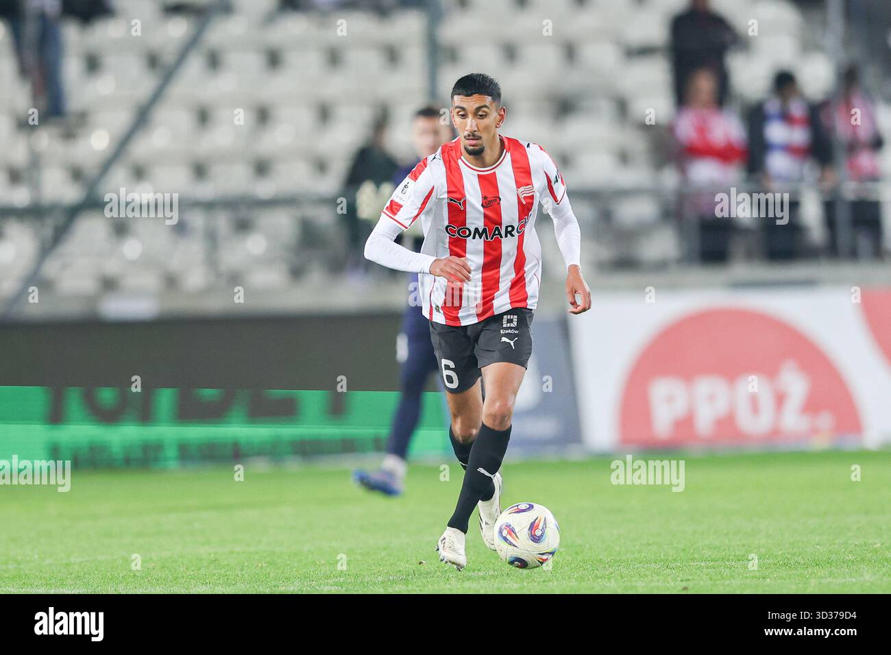 Amir Al-Ammari of Cracovia Krakow seen in action during Polish League ...