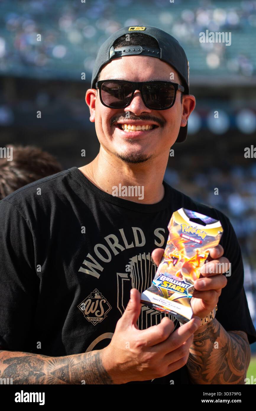 Los Angeles Dodgers pitcher Anthony Banda (43) after the Los Angeles ...