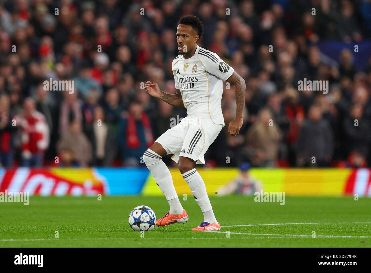 Liverpool, England, 4th November 2025. Eder Militao of Real Madrid during the Liverpool vs Real ...