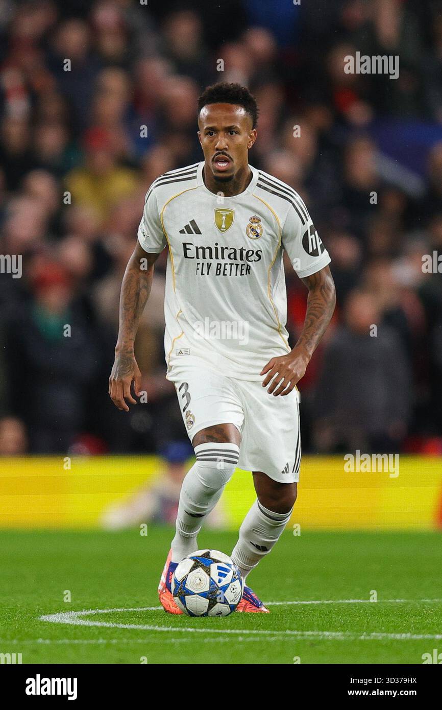 Liverpool, England, 4th November 2025. Eder Militao of Real Madrid during the Liverpool vs Real ...