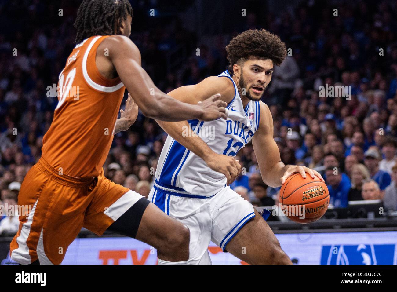 November 4, 2025: Duke Blue Devils forward Cameron Boozer (12) drives ...