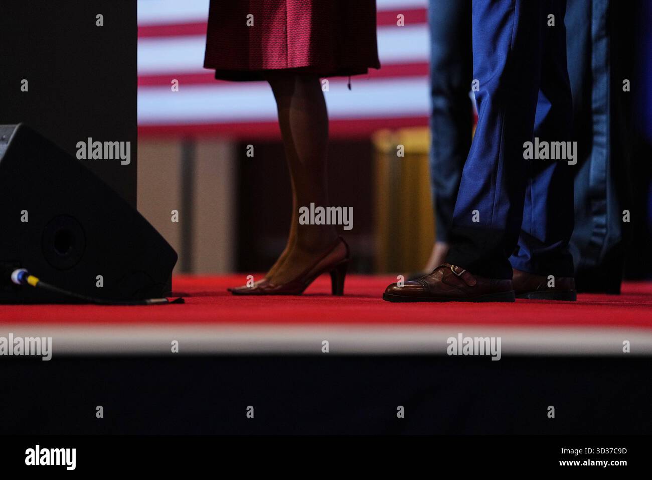 The shoes of Republican Winsome Earle-Sears are seen as she speaks on ...